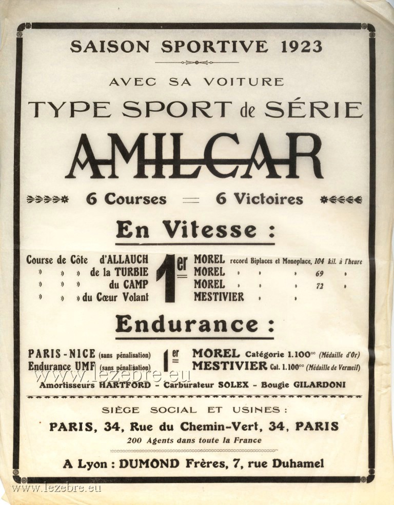 Photo Gallery - Amilcar - andre morel voiture car wagen - Schram www ...